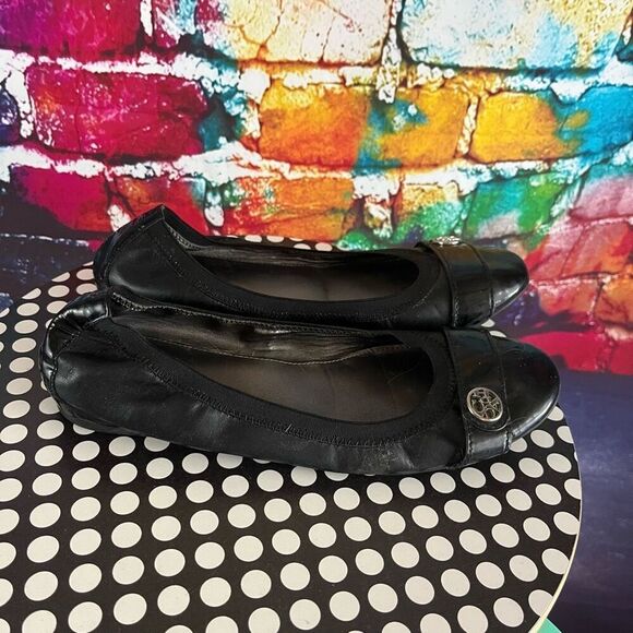 Coach | Shoes | Coach Chelseablack Patent Leather Silver Logo Cap Toe ...